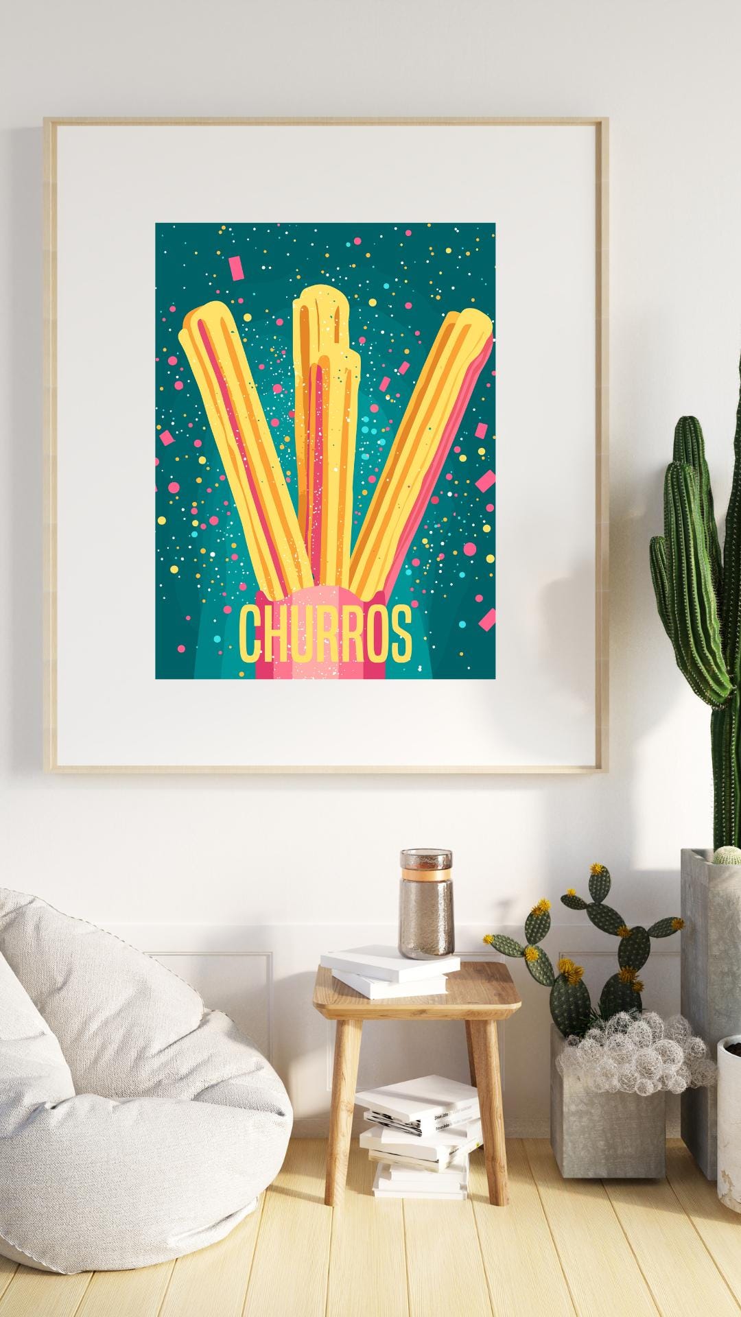 Churros Wall Art Posters, Digital Art Wall Decor Churros Cafe Art Print ...