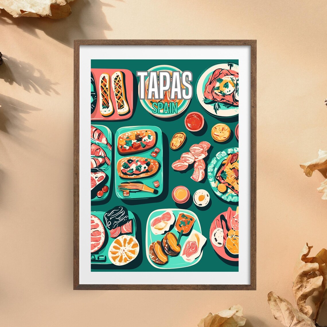 Tapas Selection, Spain - Wall Art Posters, Cafe Wall Decor, Restaurant ...