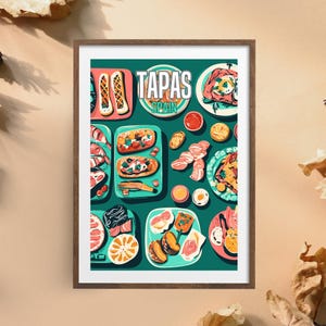 Tapas Selection, Spain - Wall Art Posters, Cafe Wall Decor, Restaurant ...