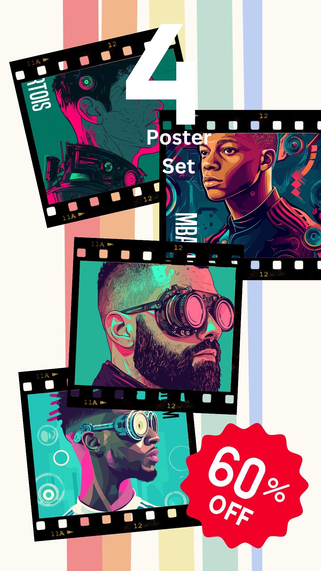 Steampunk Real Madrid, Spain - Set of 4 Wall Art Posters, Cafe Wall ...