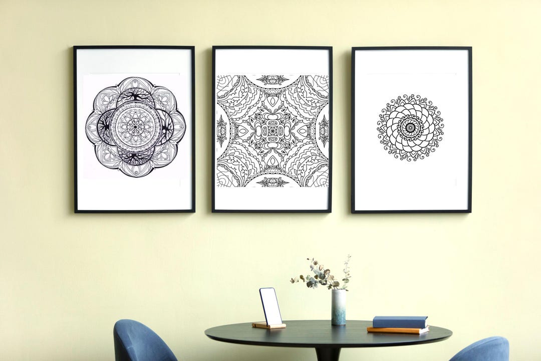 Mandala Wall Art, Printable Mandala, Spiritual Mandala, Mandala Wall ...