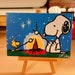 Snoopy Roasting Marshmallows in the Snow. Acrylic Paint. 1510cm ...