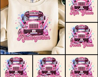 Retro Back to School Png Bundle, First Day of School Png, Retro ...