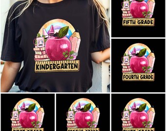 Retro Back to School Png Bundle, First Day of School Png, Retro ...