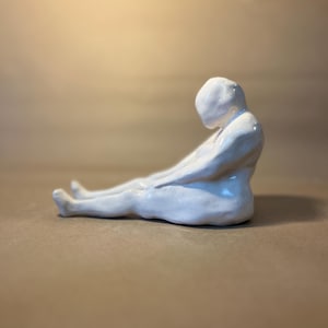 Handmade Abstract Human Figure Sculpture - Ceramic Bookend - Minimalist ...
