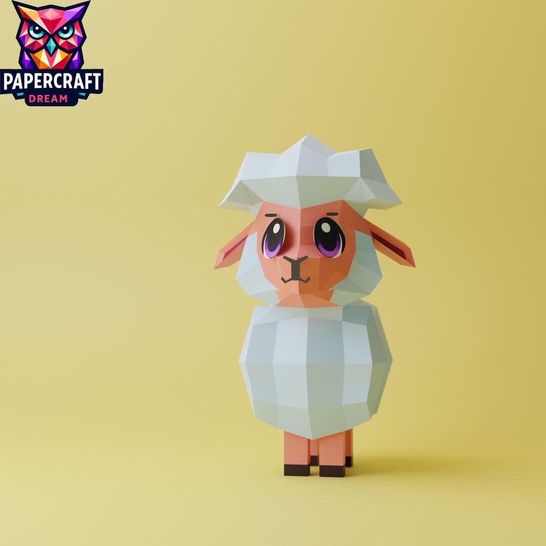 Sheep Papercraft, Sheep Low Poly, Sheep Paper Sculpture,sheep Origami ...