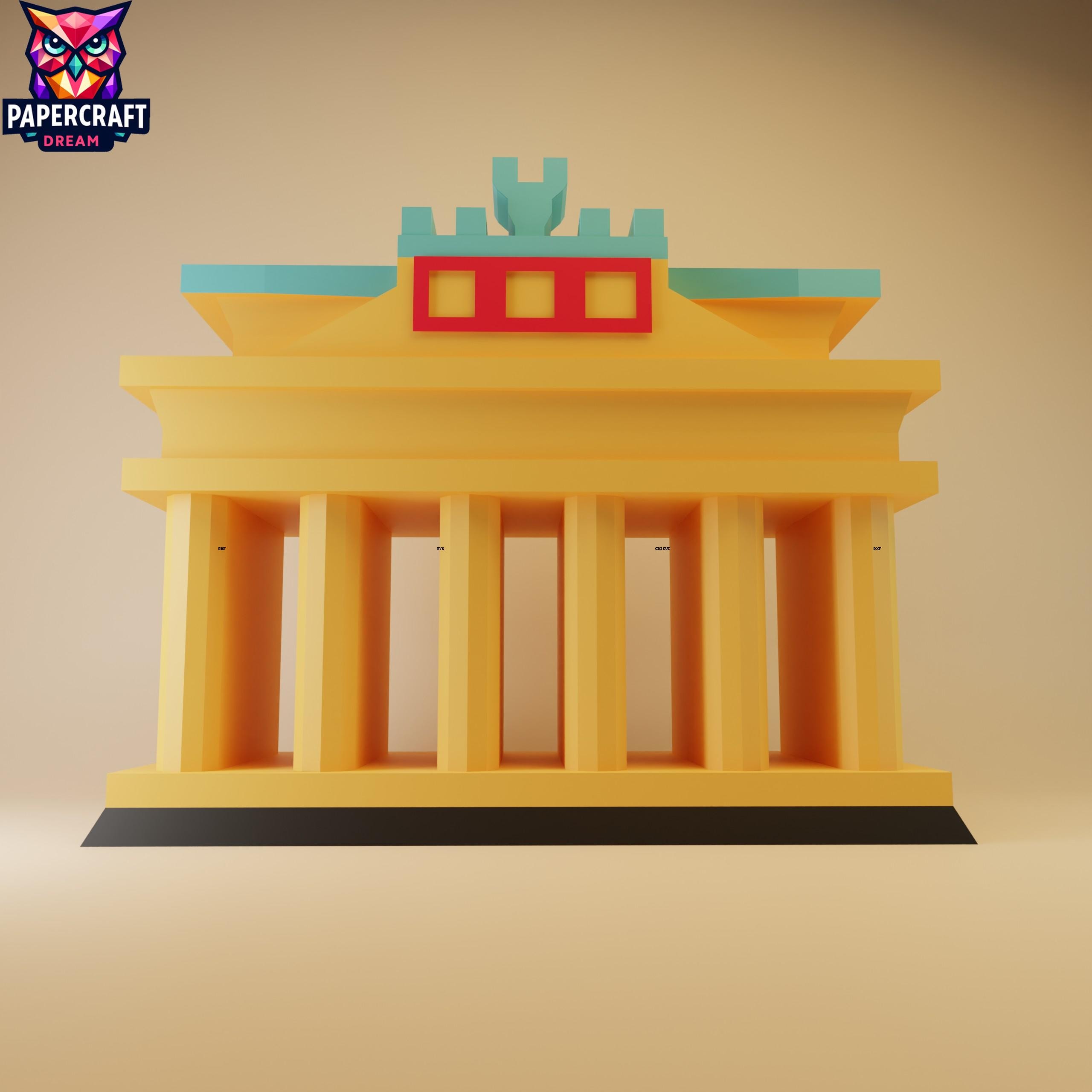 Brandenburg Gate 3D Papercraft – DIY Berlin Landmark (pdf, Svg, Dxf) - Etsy