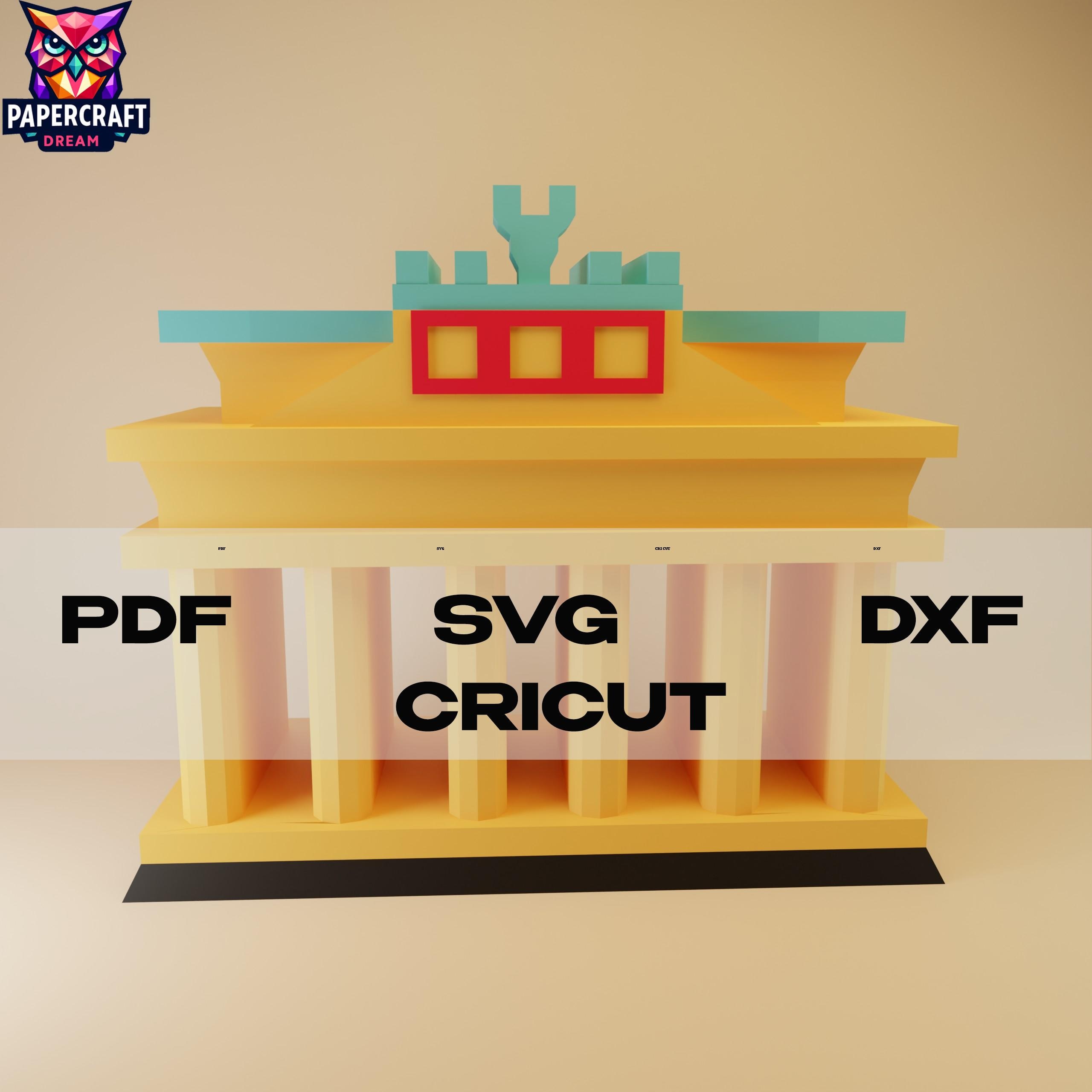 Brandenburg Gate 3D Papercraft – DIY Berlin Landmark (pdf, Svg, Dxf) - Etsy