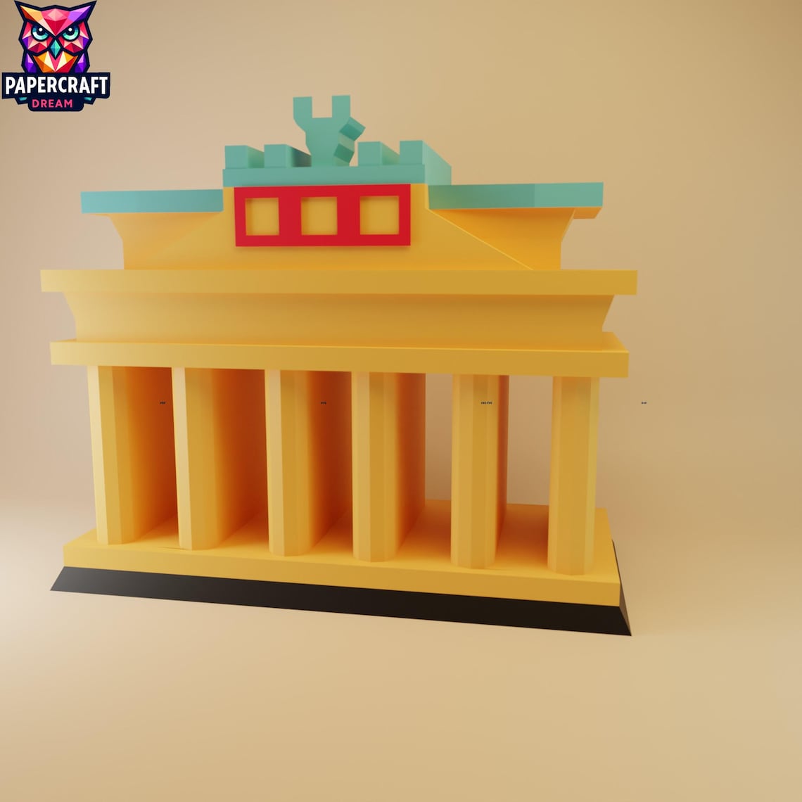 Brandenburg Gate 3D Papercraft – DIY Berlin Landmark (pdf, Svg, Dxf) - Etsy