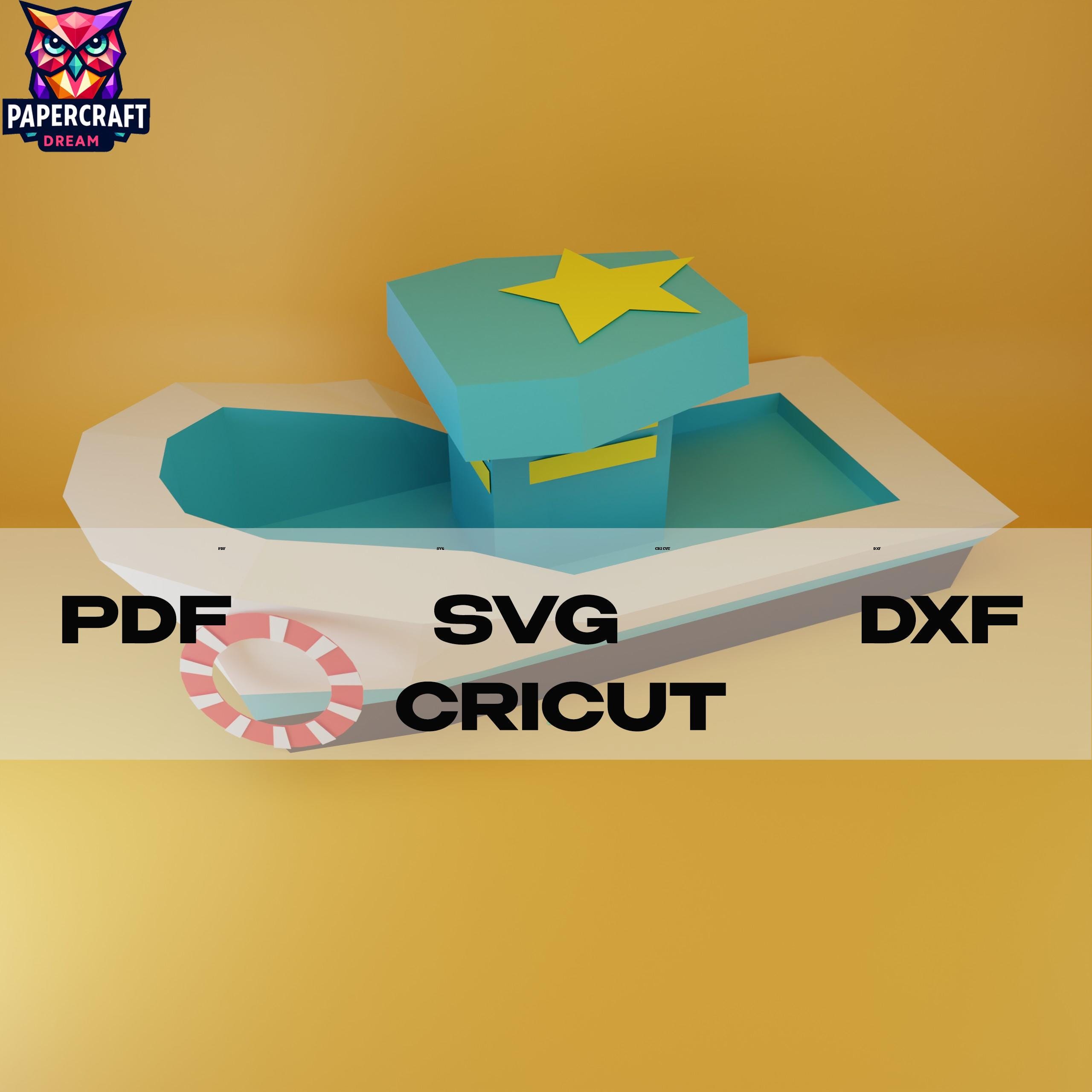 3D Fishing Boat Papercraft – DIY Low Poly Model (pdf, Svg, Dxf) - Etsy