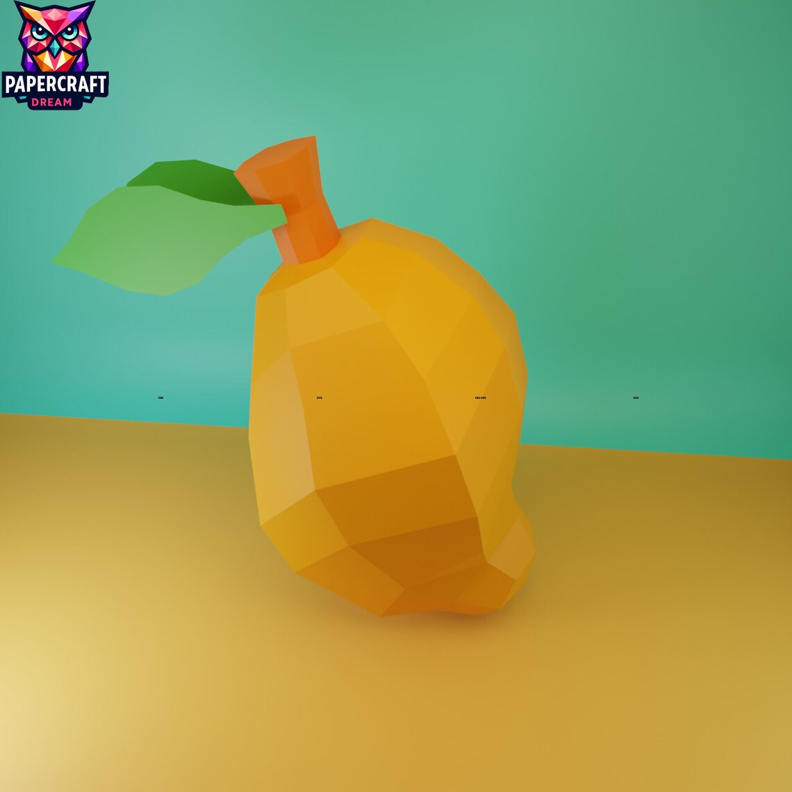 Mango Fruit 3D Papercraft–diy Mango Template,low Poly Mango, Fruit ...