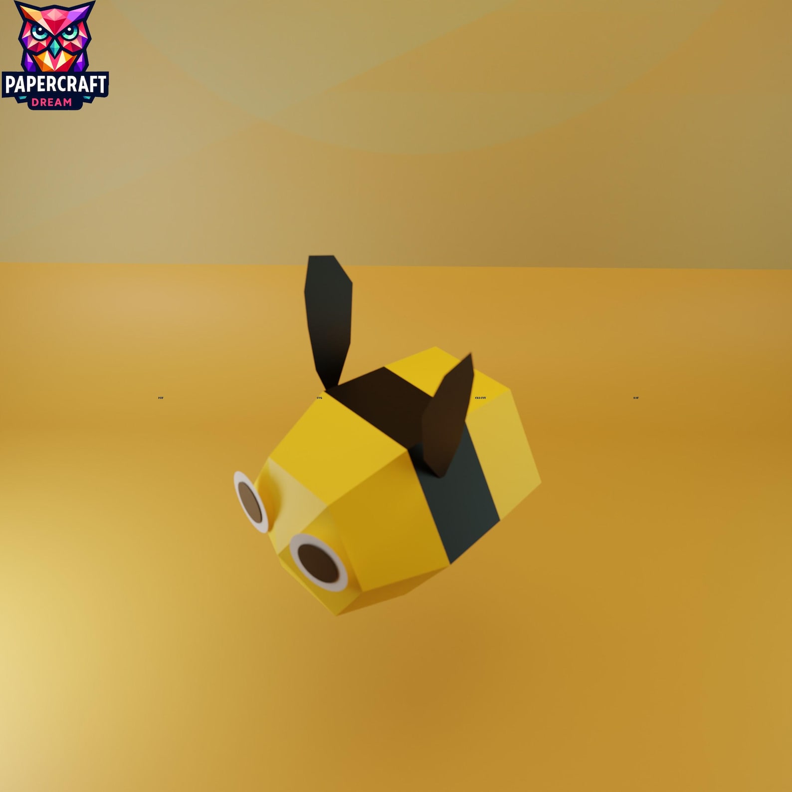 Bee 3D Papercraft– DIY Bee Origami,low Poly Bee , Paper Bee Pdftemplate. Cricut Template, PDF ...