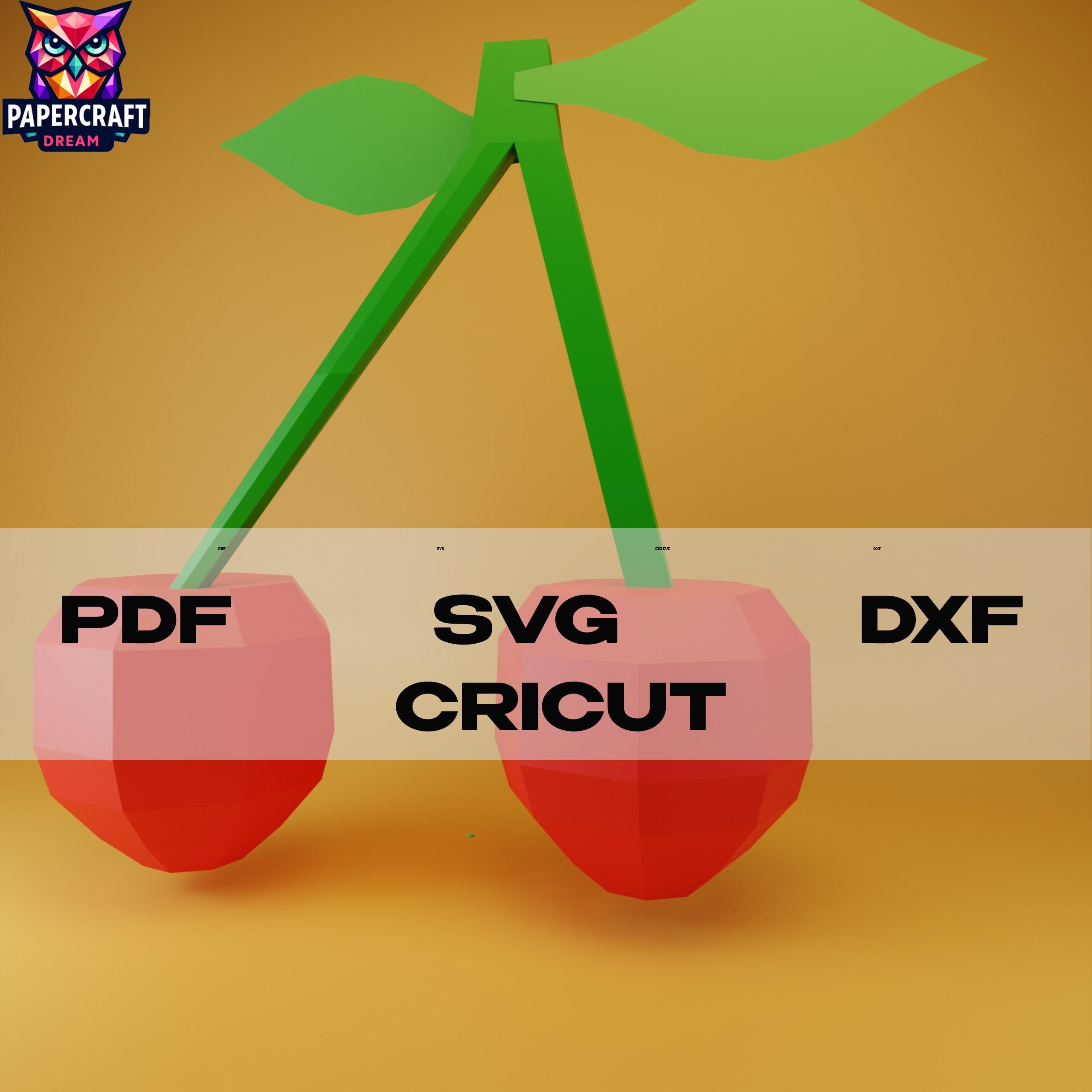 Cherry Fruit 3D Papercraft–diy Cherry Template,low Poly Cherry, Fruit ...