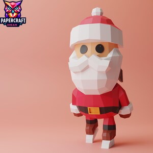 Santa Ice Skating 3D Papercraft Template | DIY Christmas Decoration ...