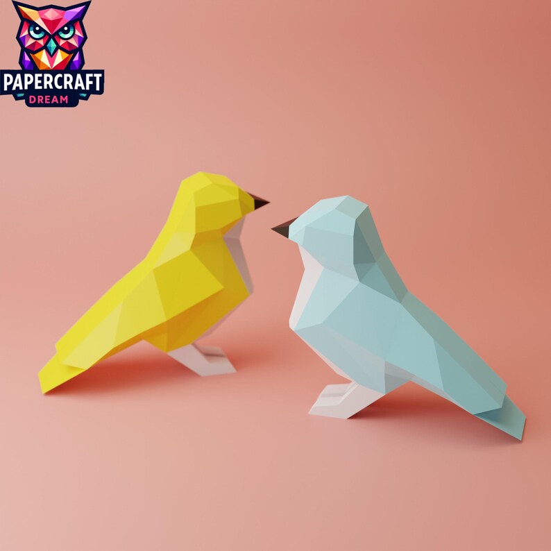 Bird Papercraft Template - DIY 3d Svg Bird Decor Art, Printable PDF Download, 3D Paper Sculpture ...