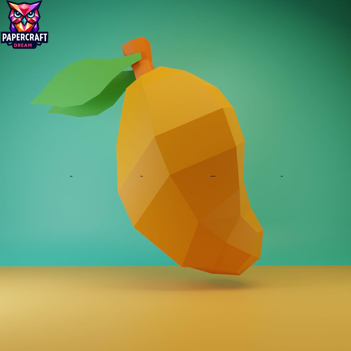 Mango Fruit 3D Papercraft–diy Mango Template,low Poly Mango, Fruit ...
