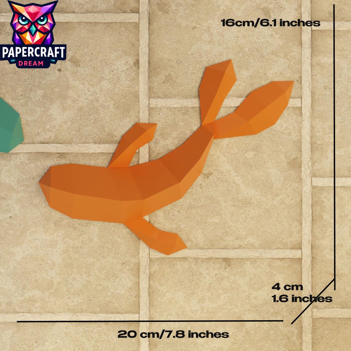 Koi Fish 3D Papercraft– DIY Koi Fish on Wall ,paper Koi Carp, Paper ...
