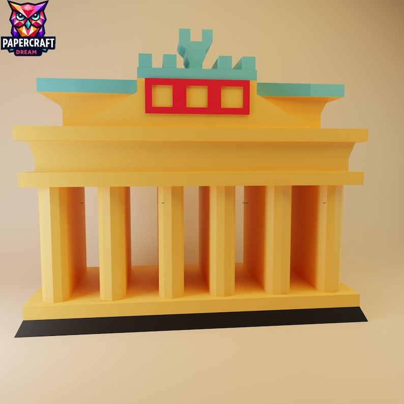 Brandenburg Gate 3D Papercraft – DIY Berlin Landmark (pdf, Svg, Dxf) - Etsy