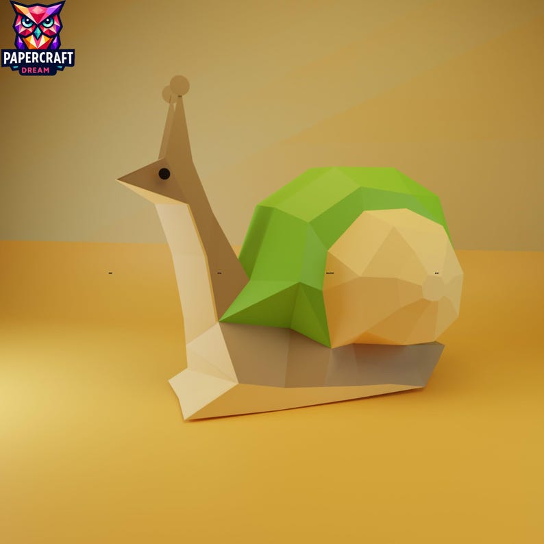 Snail 3D Papercraft – DIY Snail Template (pdf, Svg, Dxf) - Etsy
