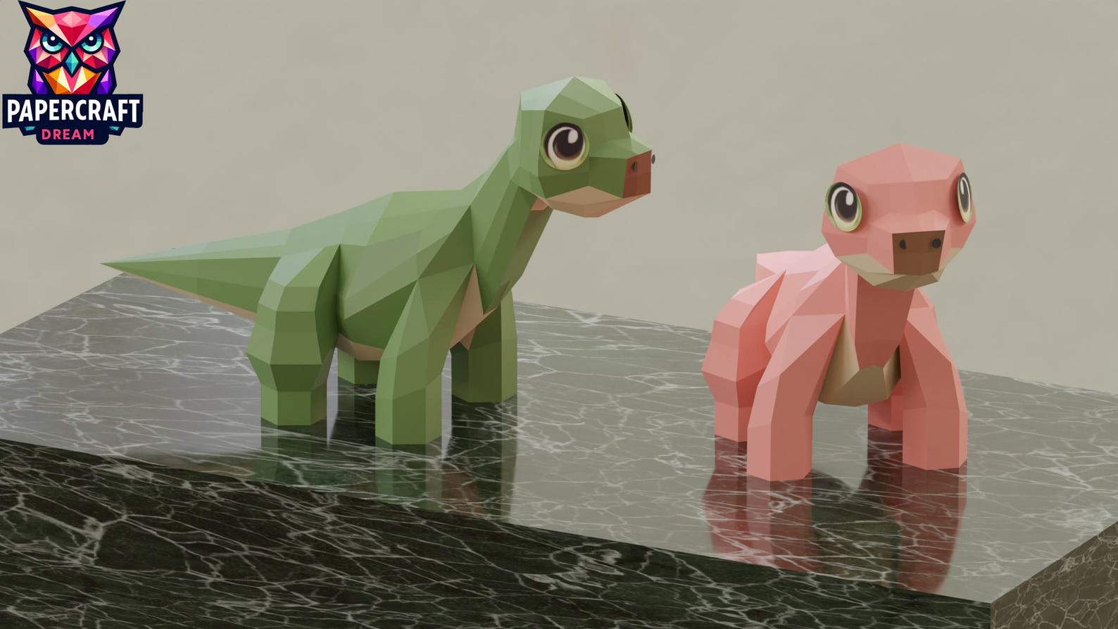 Baby Brachiosaurus Dinosaur Papercraft Template (PDF, SVG, DXF) - Etsy