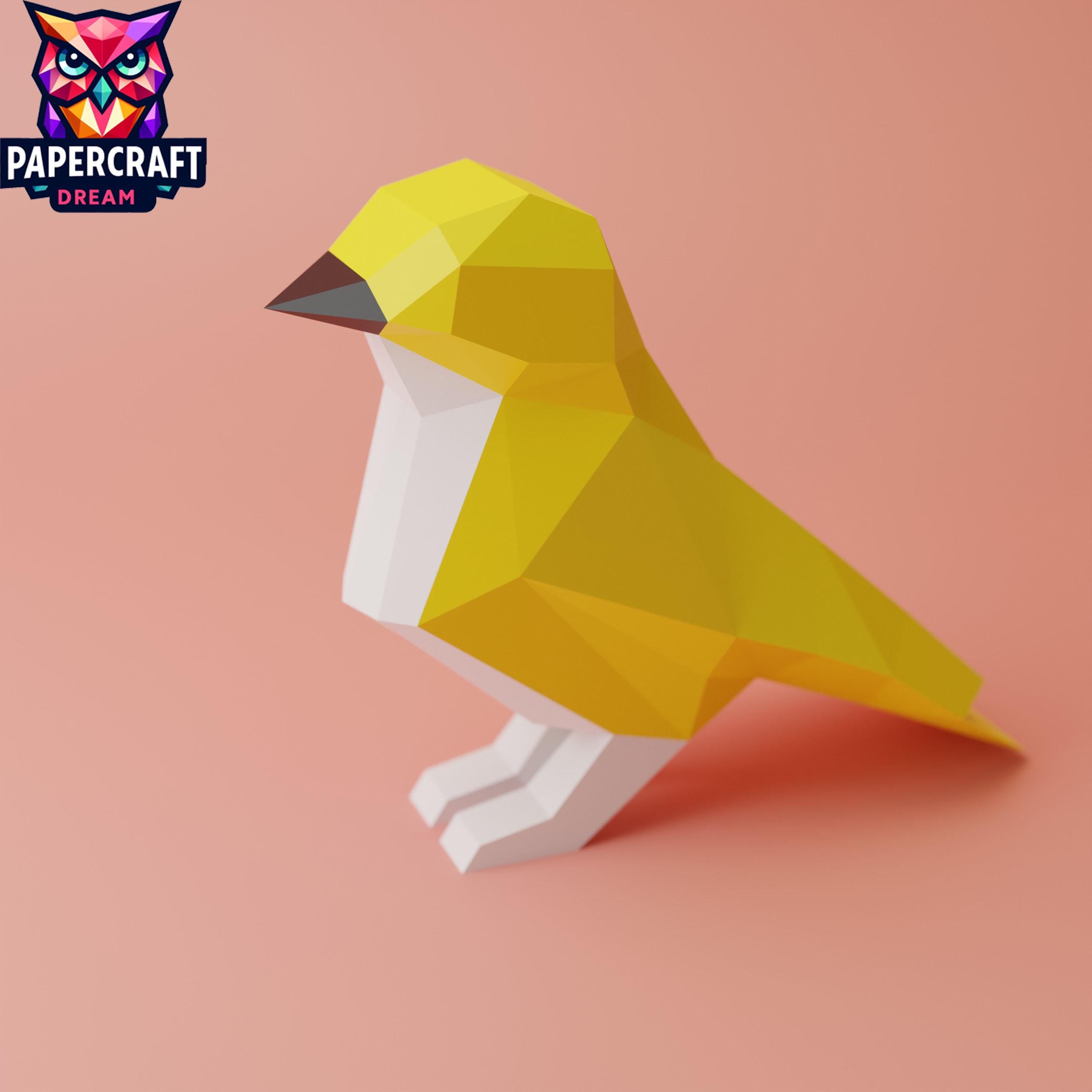 Bird Papercraft Template - DIY 3d Svg Bird Decor Art, Printable PDF ...