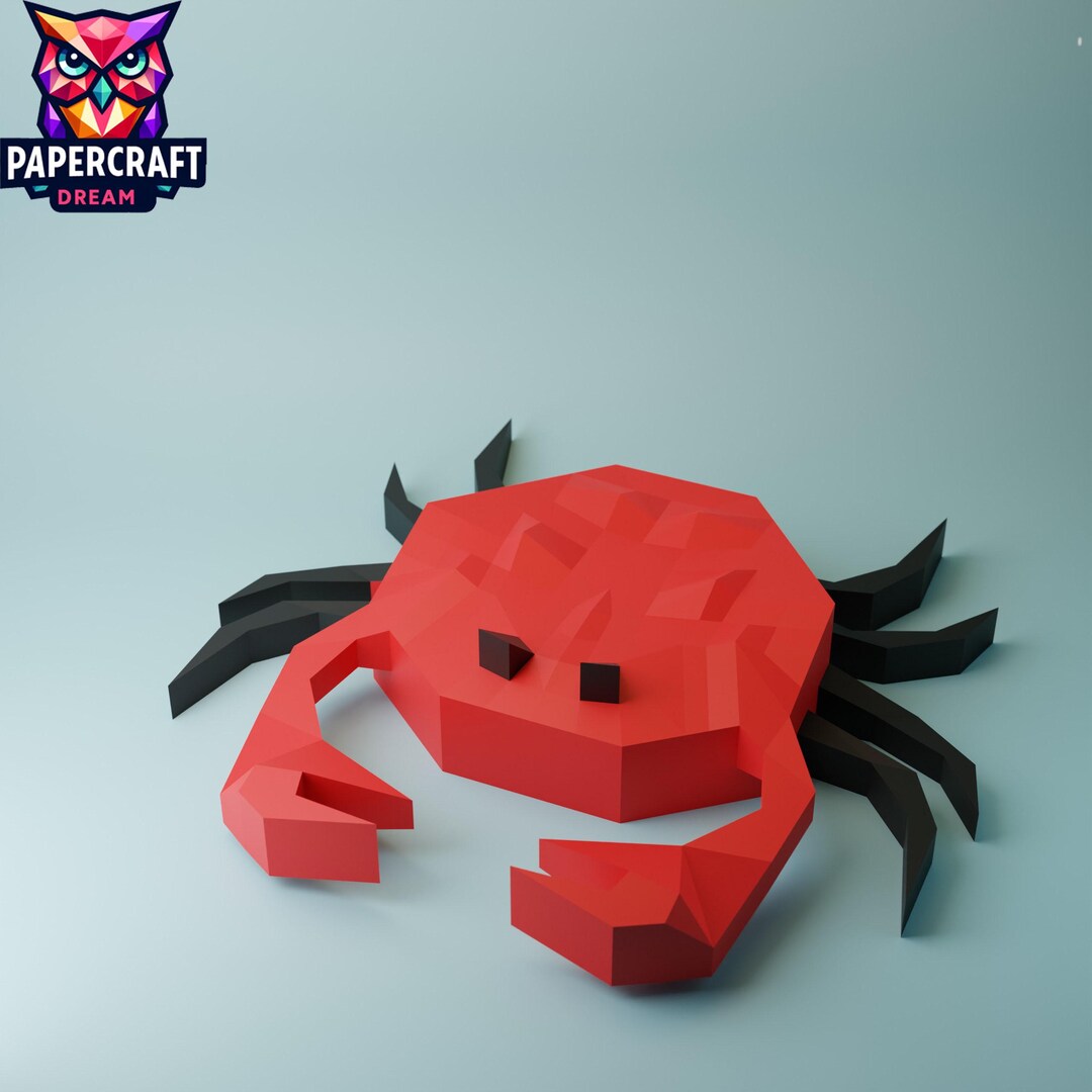 3D Papercraft Crab, Paper 3d Crab, SVG Template, 3D Paper Decor, DIY ...