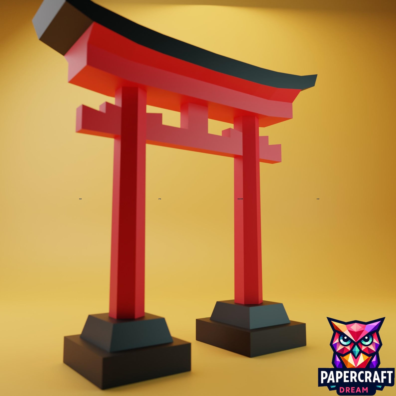 Japanese Gate 3D Papercraft–diy Torii Gate,low Poly Gate, Paper Gate ...