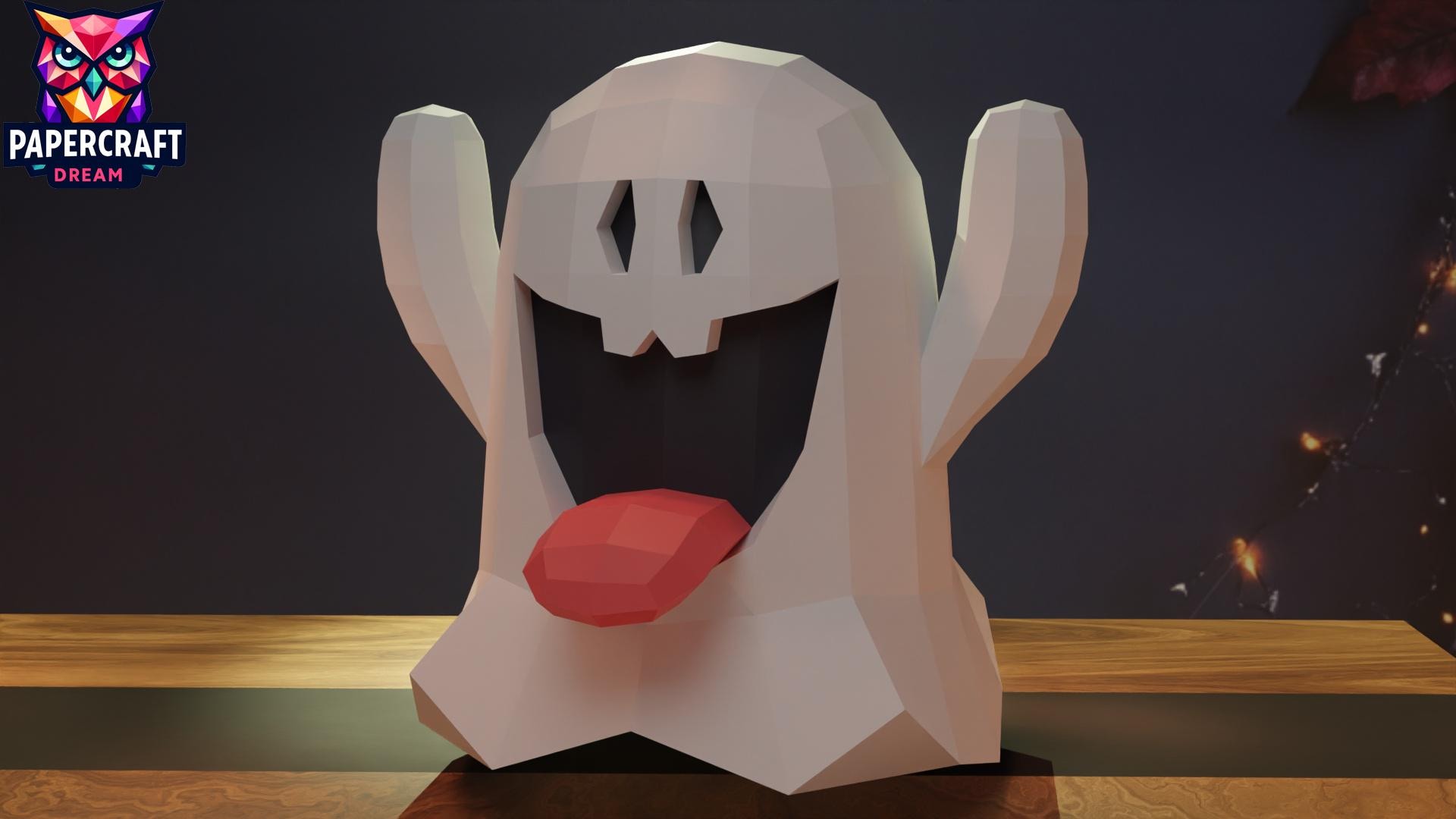 DIY Happy Ghost Papercraft Kit | Cute 3D Halloween Model | Home Decor ...