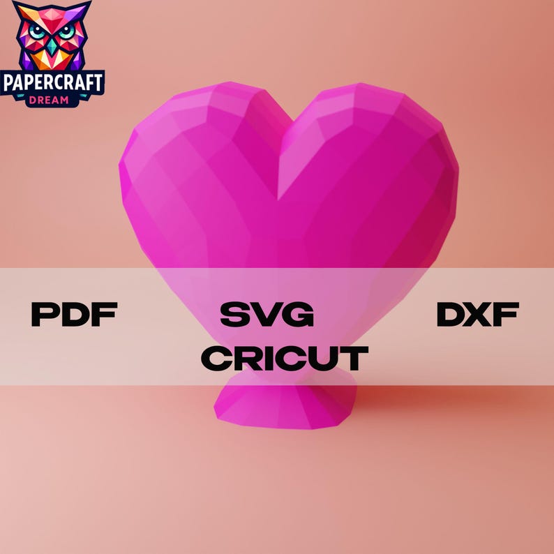 Heart Centerpiece 3D Papercraft– DIY Love Symbol, Valentine's Day Gift ...