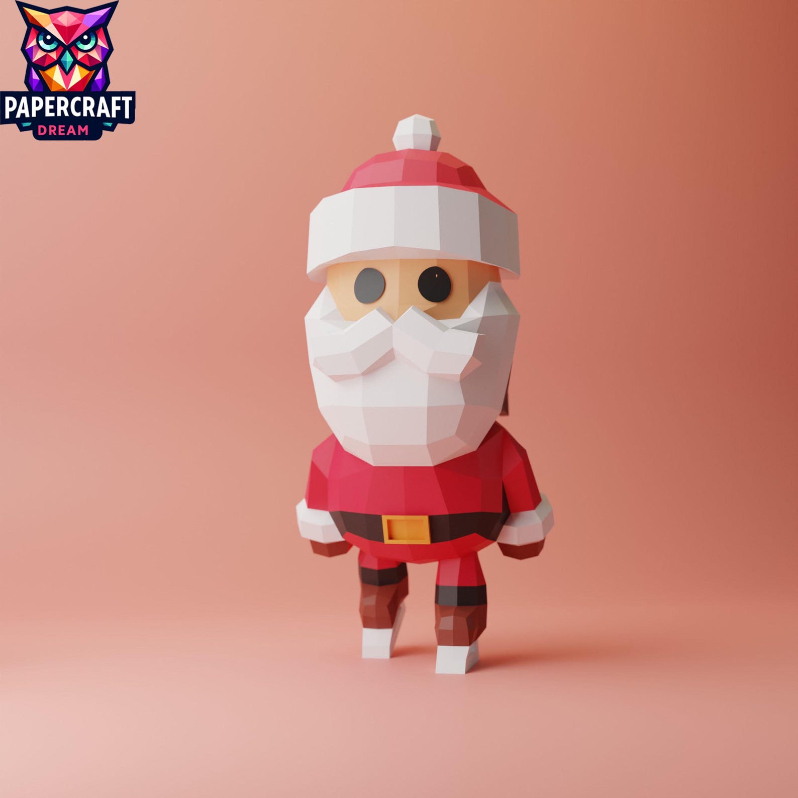 Santa Ice Skating 3D Papercraft Template | DIY Christmas Decoration ...