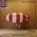 Airship Blimp Papercraft Template: Diy Low Poly Zeppelin Origami 3D ...
