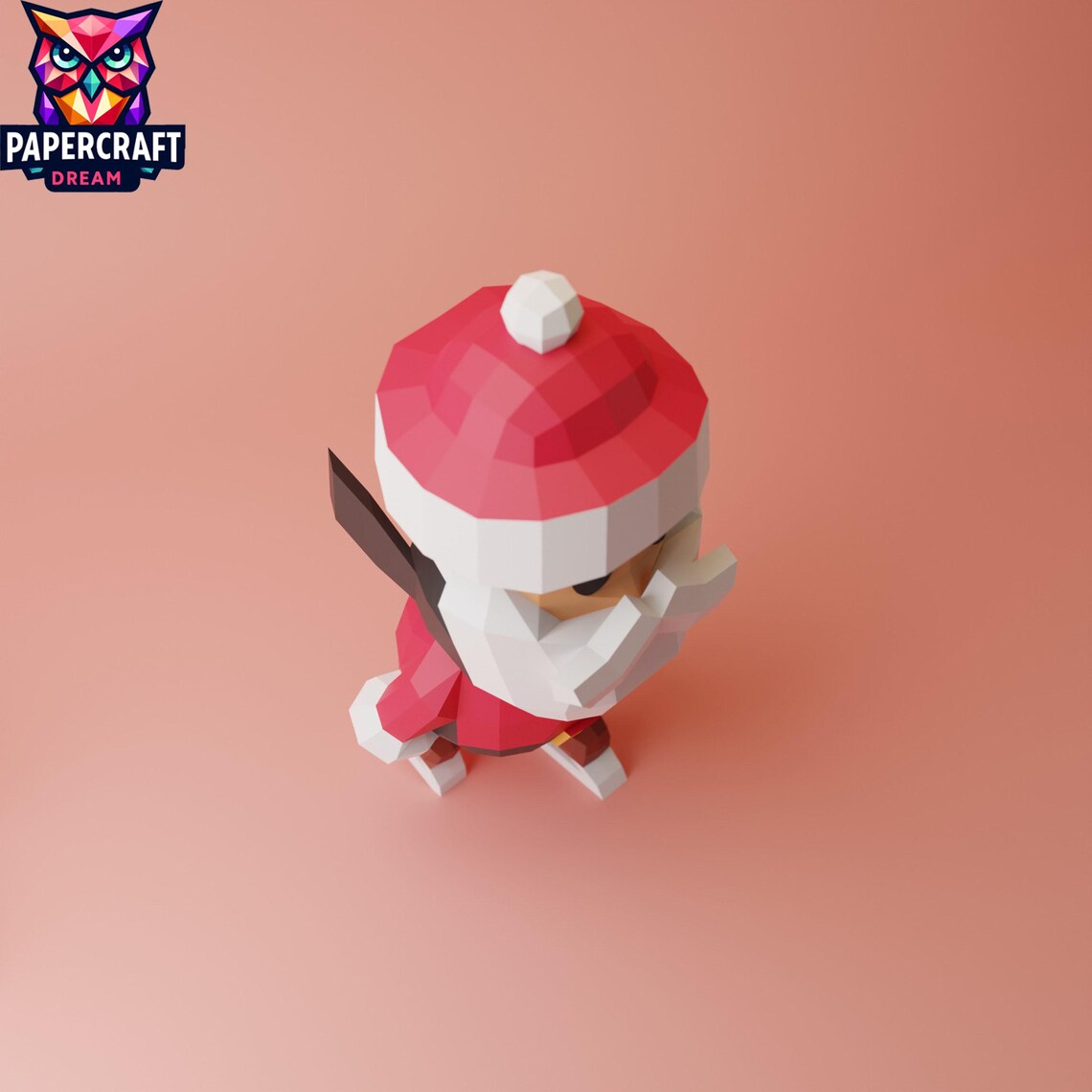 Santa Ice Skating 3D Papercraft Template | DIY Christmas Decoration ...
