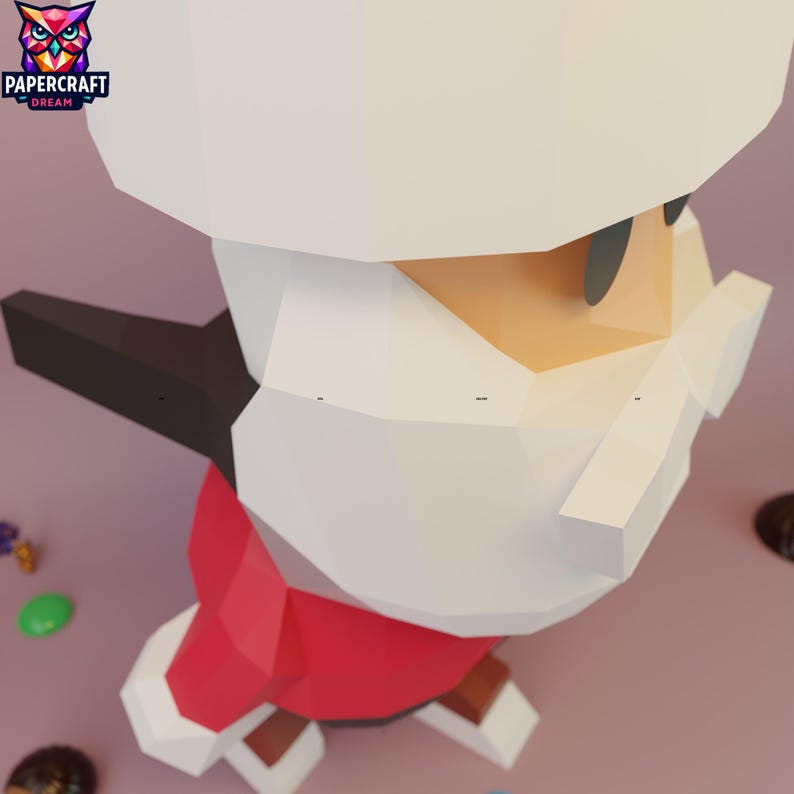 Santa Ice Skating 3D Papercraft Template | DIY Christmas Decoration ...