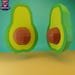 Avocado Fruit 3D Papercraft–diy Avocado Template,low Poly Avocado ...