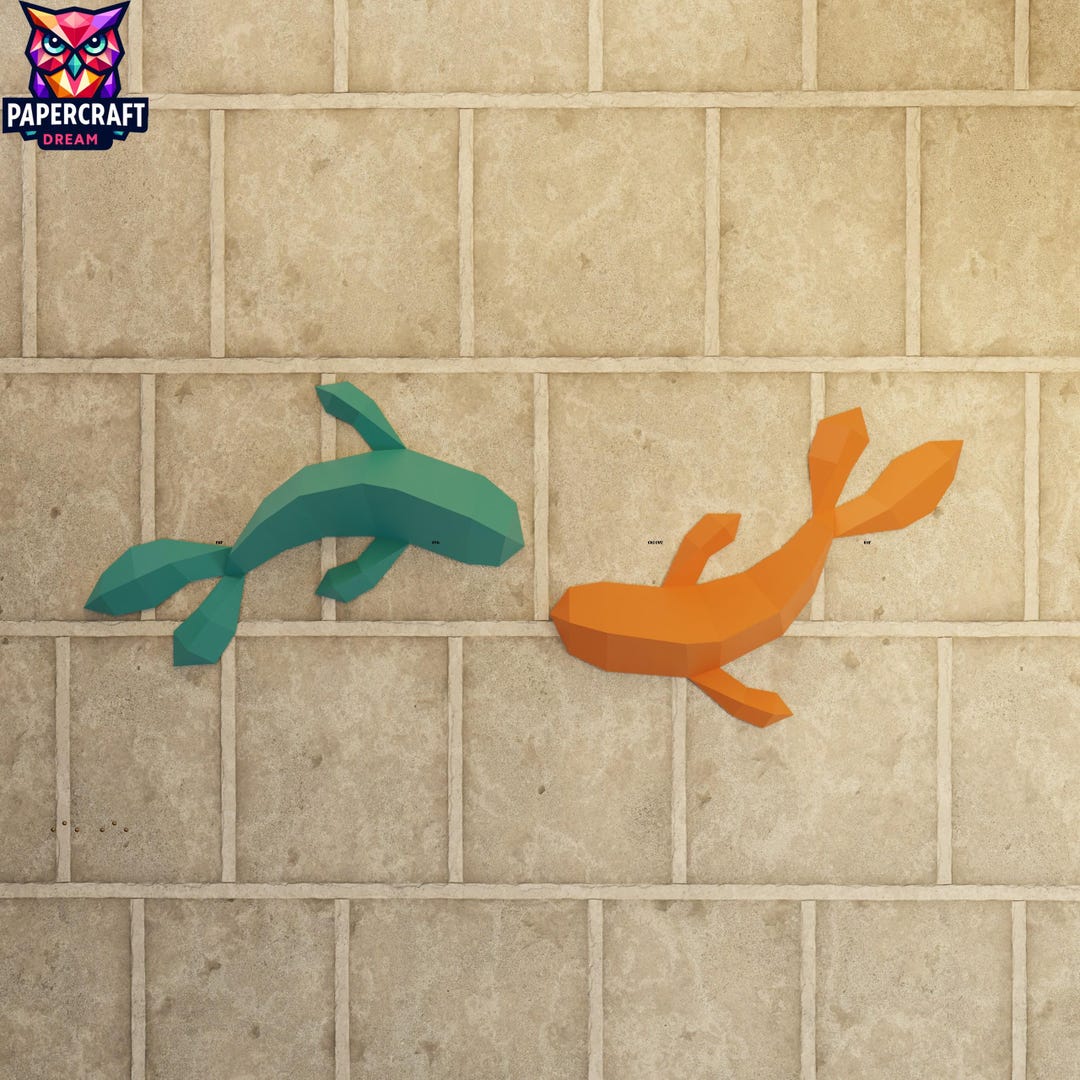Koi Fish 3D Papercraft– DIY Koi Fish on Wall ,paper Koi Carp, Paper ...