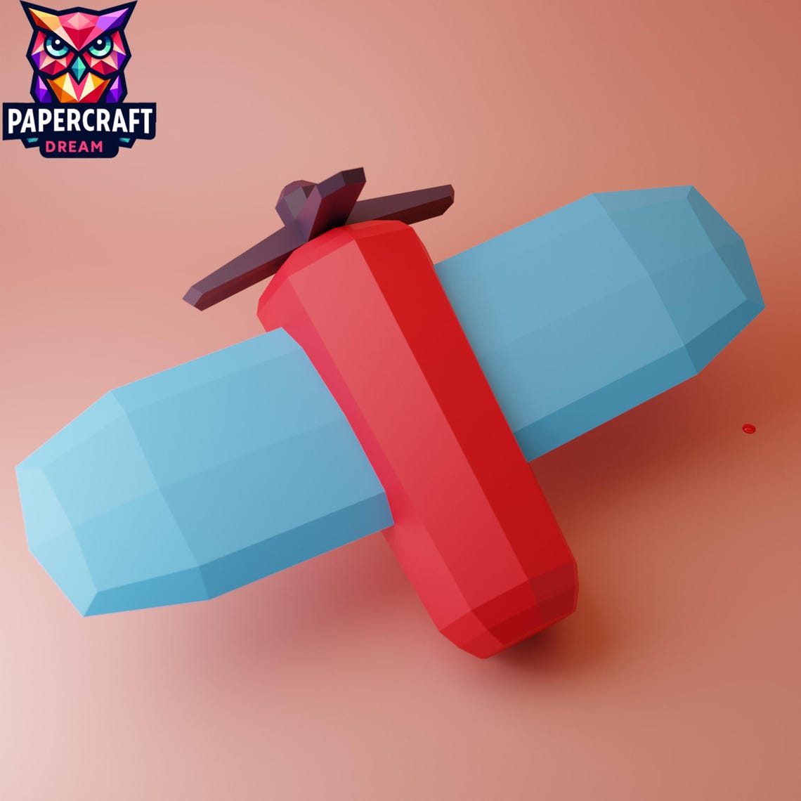 3D Low Poly Airplane Papercraft Template: DIY Craft (PDF & SVG) - Etsy