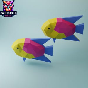 3D Papercraft Fish, Paper 3d Fish, SVG Template, 3D Paper Decor, DIY ...