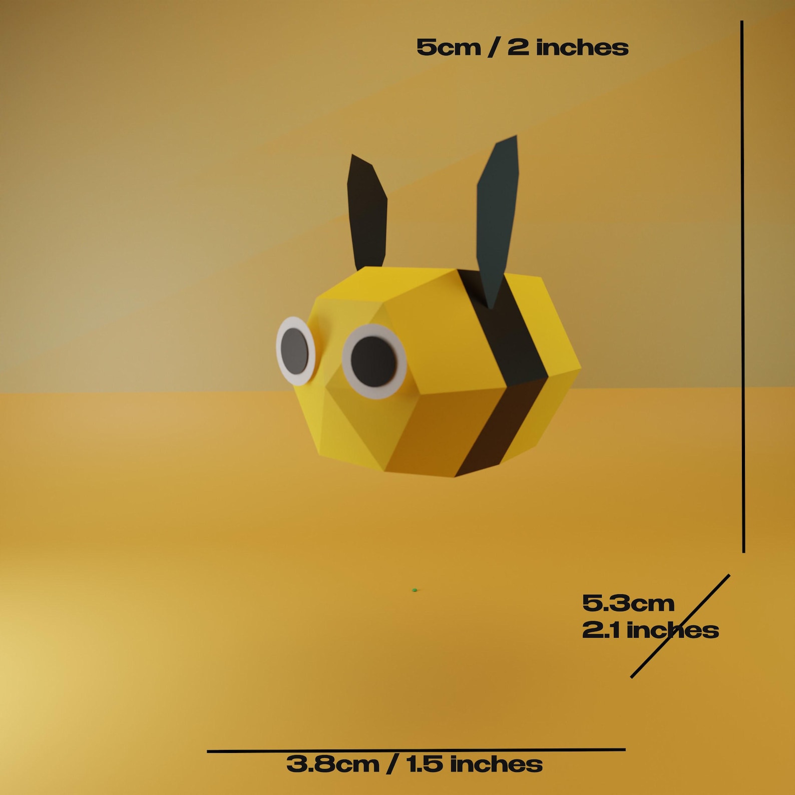 Bee 3D Papercraft– DIY Bee Origami,low Poly Bee , Paper Bee Pdftemplate. Cricut Template, PDF ...