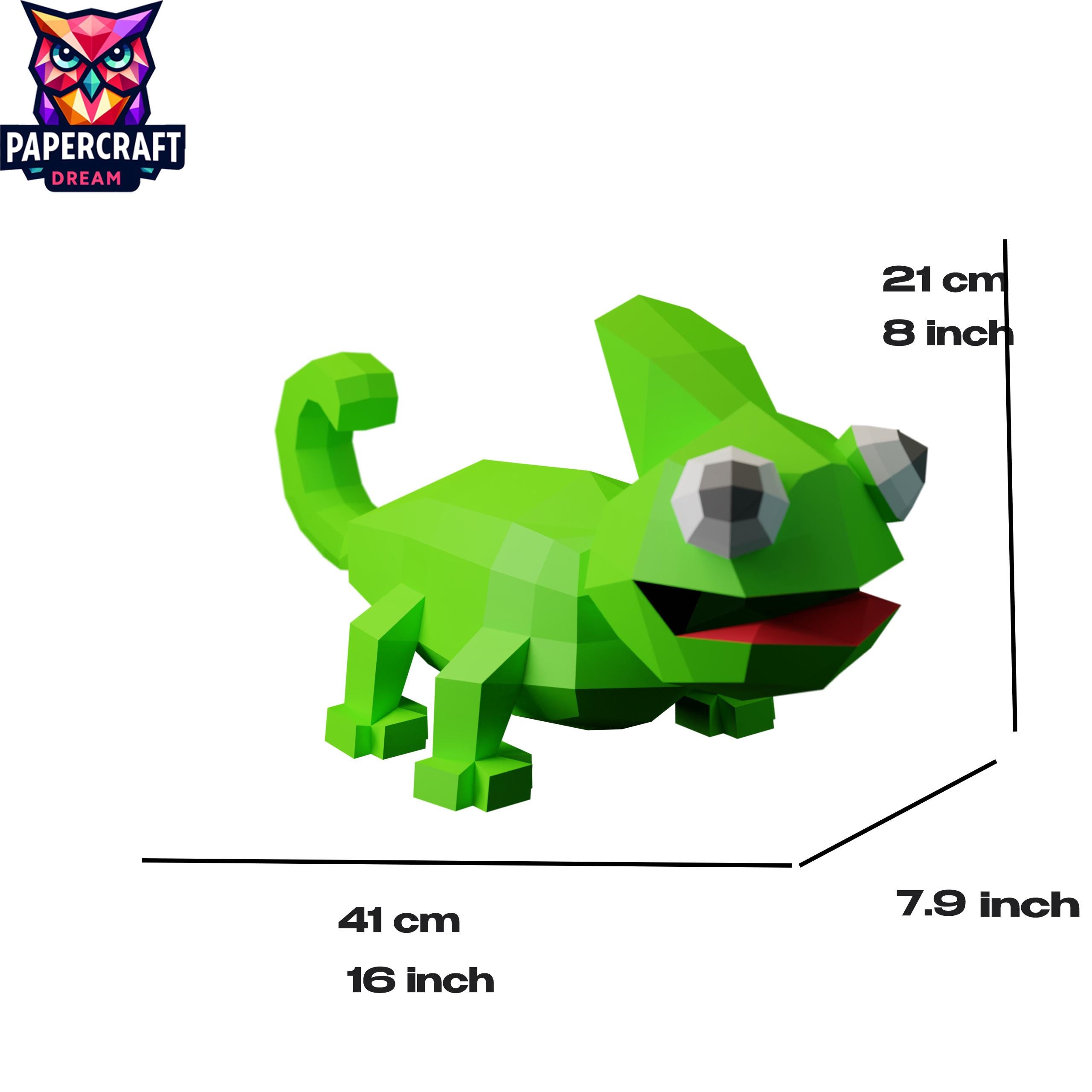 Lizard Gecko and Chameleon Papercraft Sculpture – DIY 3D Puzzle ...