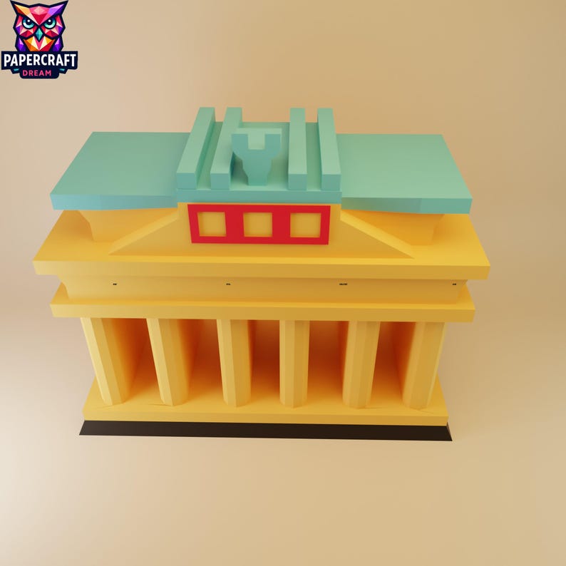 Brandenburg Gate 3D Papercraft – DIY Berlin Landmark (pdf, Svg, Dxf) - Etsy