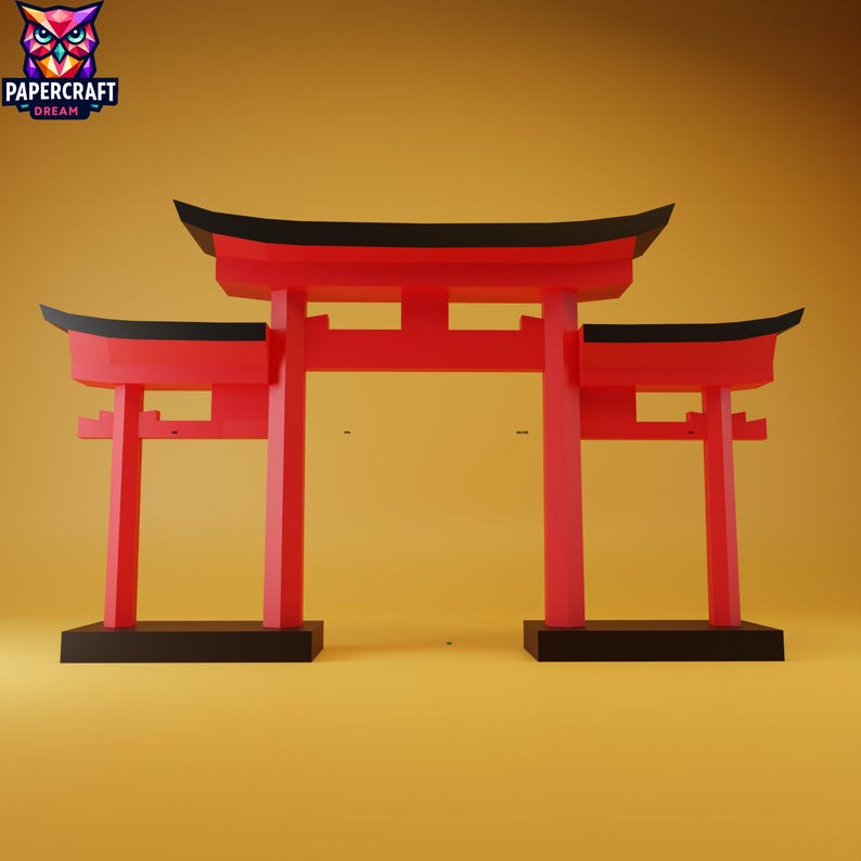 DIY Torii Gate Papercraft – Japanese Shrine Model (pdf, Svg, Dxf) - Etsy