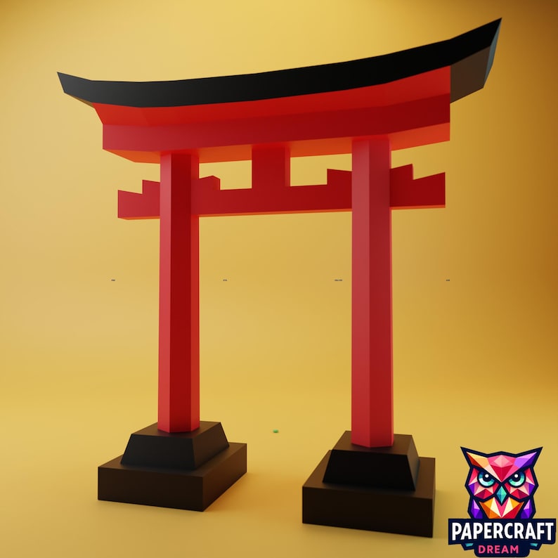 Japanese Gate 3D Papercraft–diy Torii Gate,low Poly Gate, Paper Gate ...