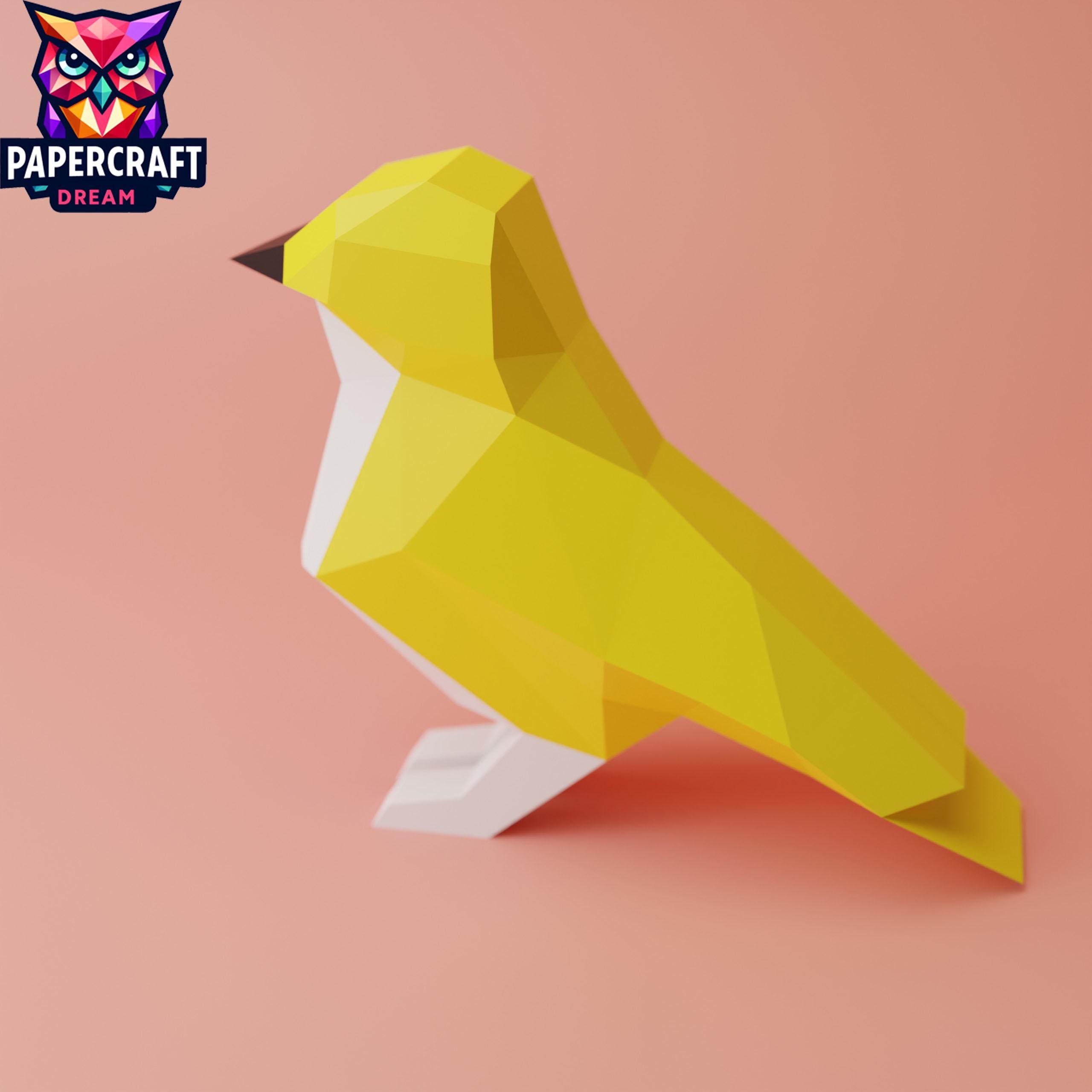 Bird Papercraft Template - DIY 3d Svg Bird Decor Art, Printable PDF ...