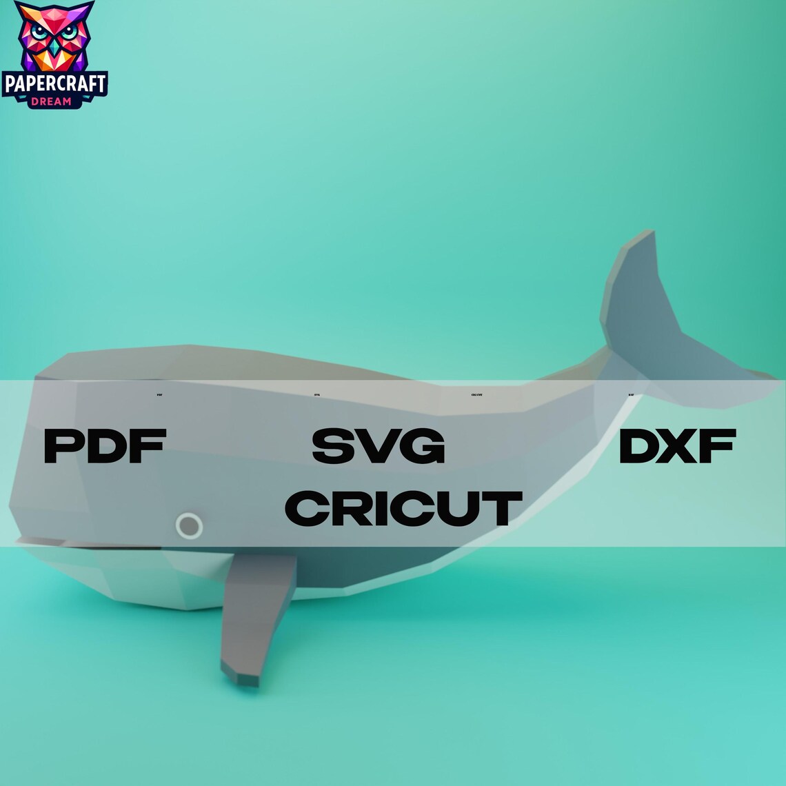 Whale 3D Papercraft–diy Whale Template,low Poly Whale , Paper Template ...