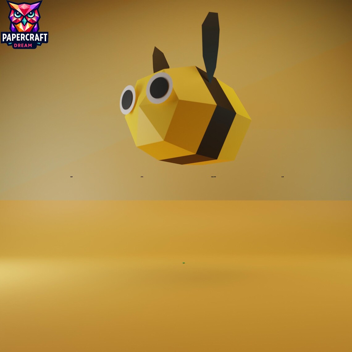 Bee 3D Papercraft– DIY Bee Origami,low Poly Bee , Paper Bee Pdftemplate ...