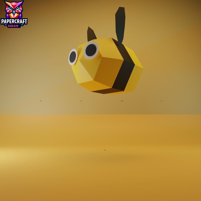 Bee 3D Papercraft– DIY Bee Origami,low Poly Bee , Paper Bee Pdftemplate ...