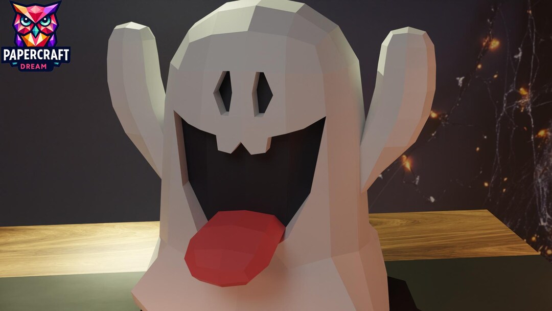 DIY Happy Ghost Papercraft Kit | Cute 3D Halloween Model | Home Decor ...