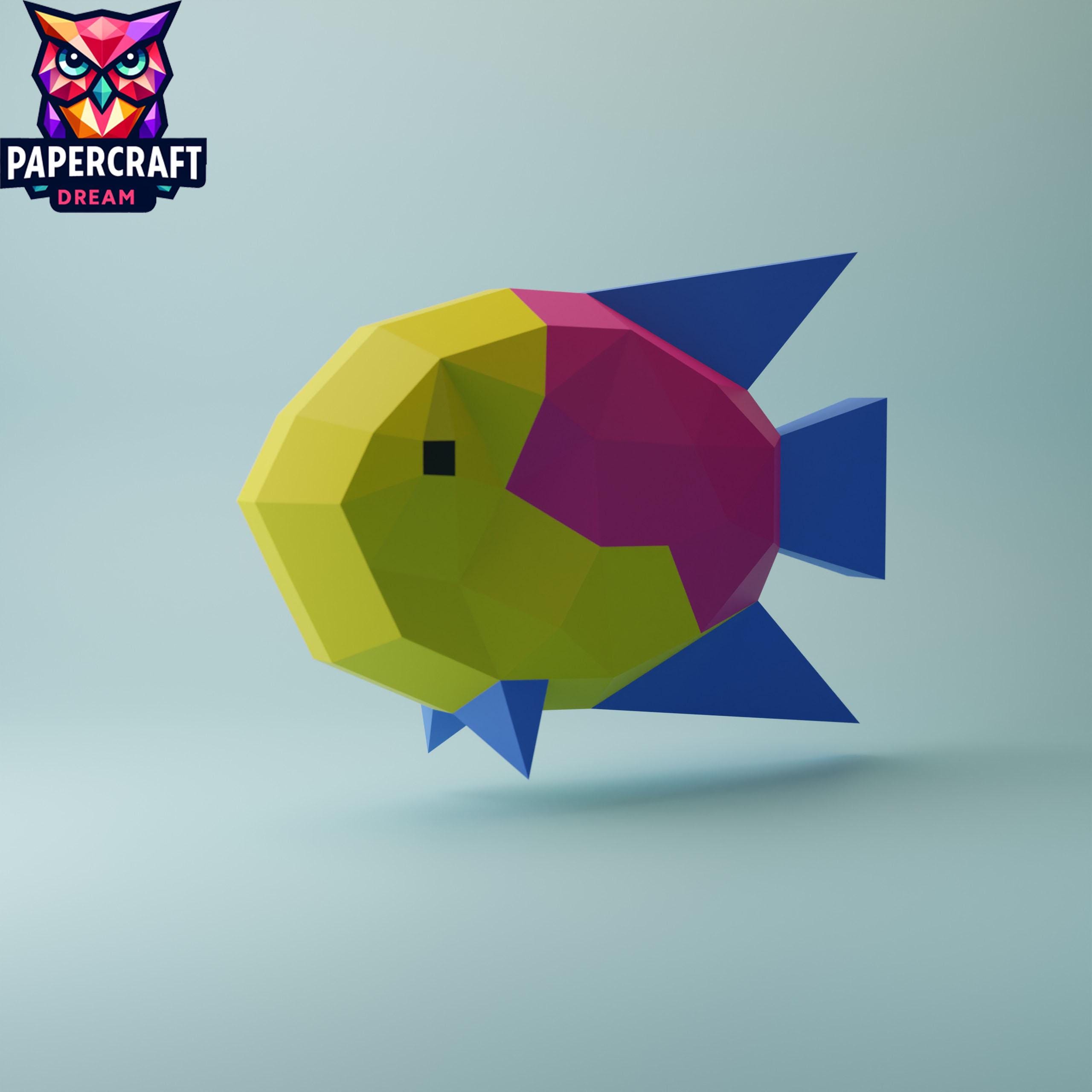 3D Papercraft Fish, Paper 3d Fish, SVG Template, 3D Paper Decor, DIY ...