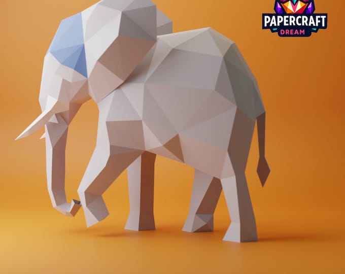 ELEPHANT 3D Papercraft / Elephant Sculpture / Elephant Decor / 3d ...