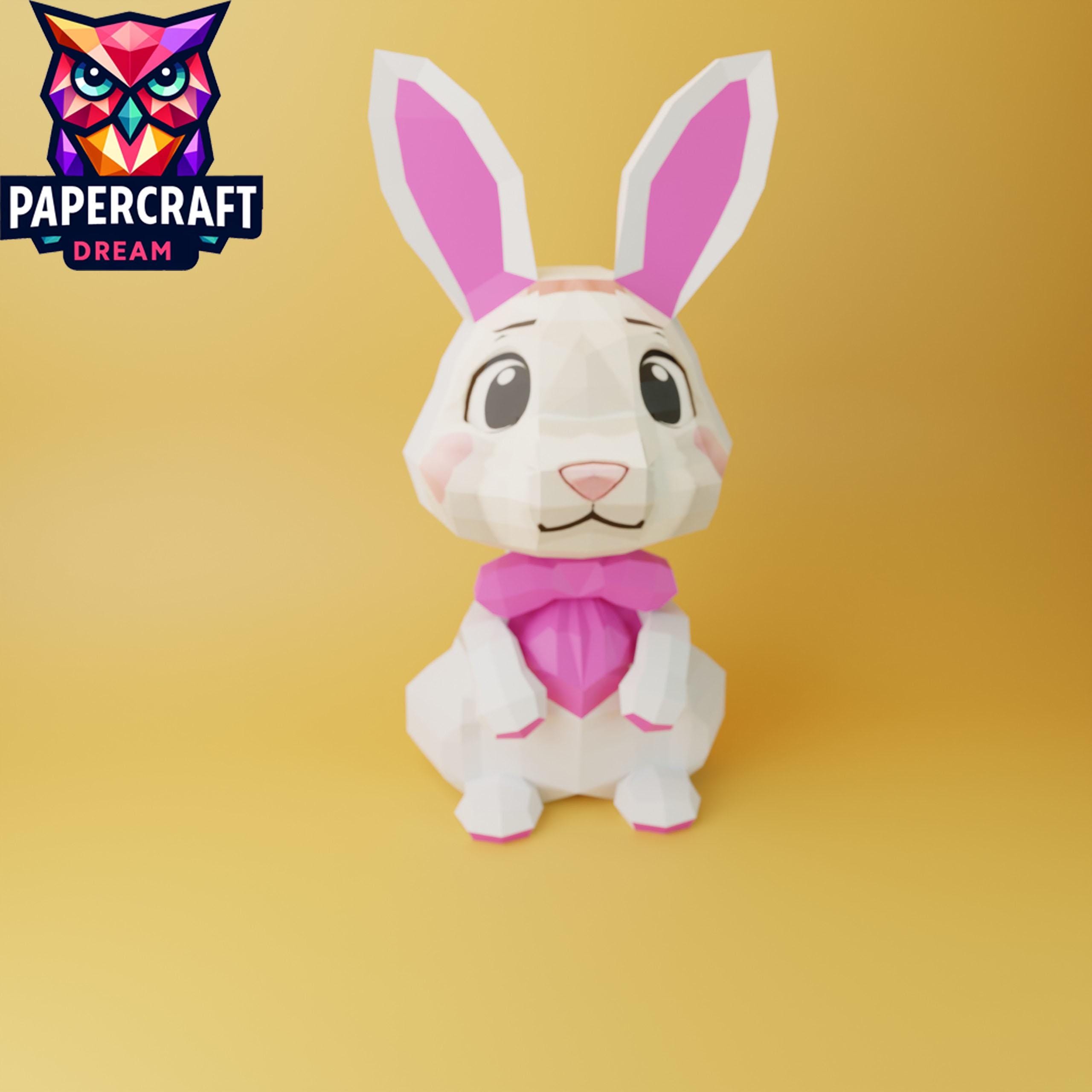 Easter Bunny 3d Papercraft– DIY Easter Bunny Pdf Textured , Gift DIY ...